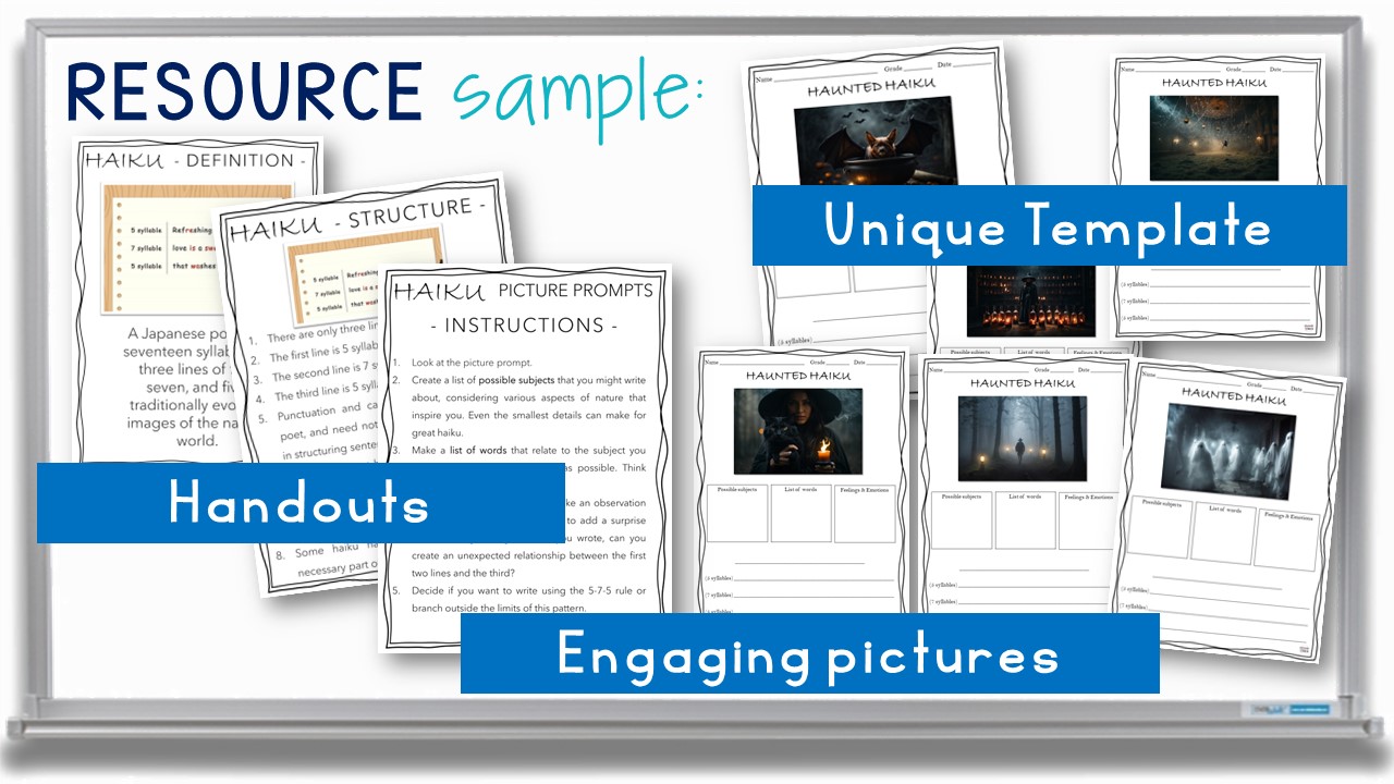 Haunted Haiku Poetry Lesson - Halloween Activity, Poem Templates ...