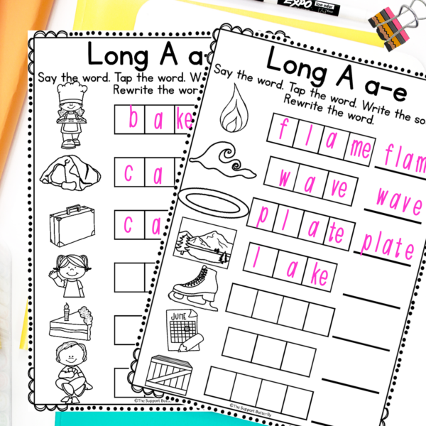 Long A Worksheets and Activities | Vowel Teams | AI AY A-E - Made By ...