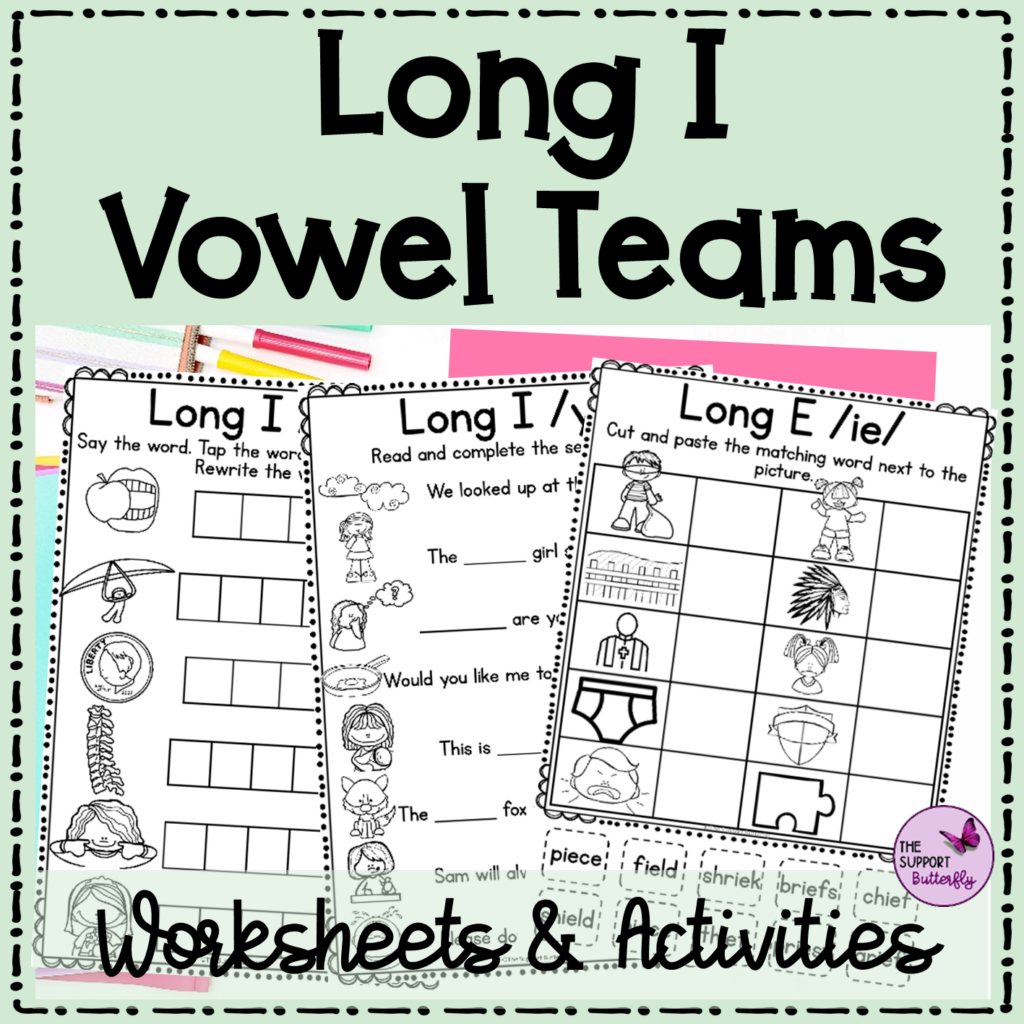 Long I Worksheets and Activities | Vowel Teams | IE IGH I-E - Made By ...