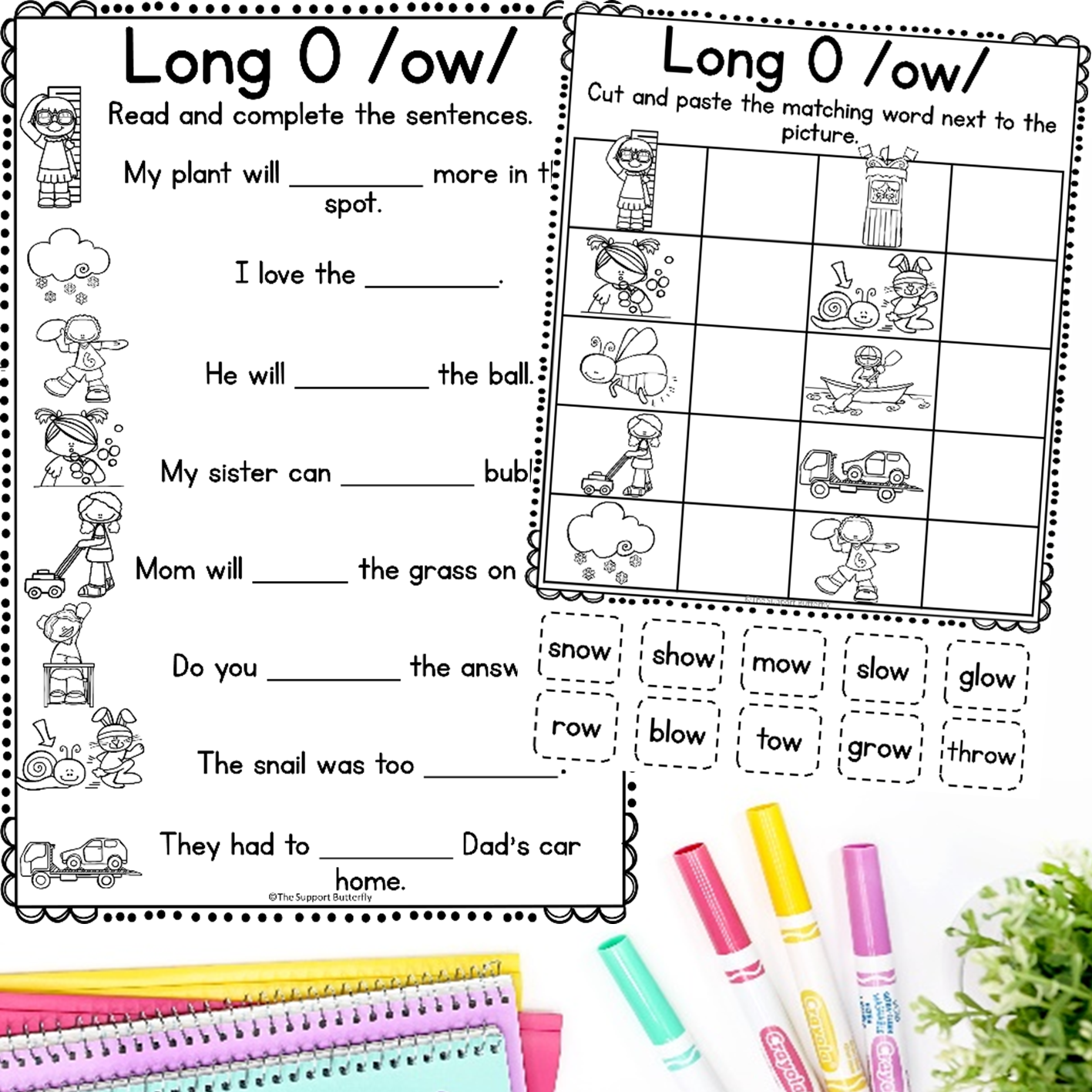 Long O Worksheets and Activities | Vowel Teams | OA OW O-E | Made By ...