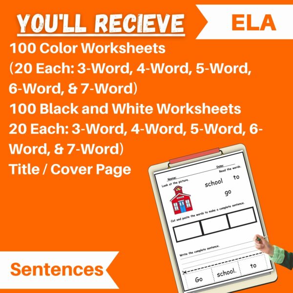 Halloween Sentence Builder / Scramble Worksheets PLUS Sight Word/Word ...