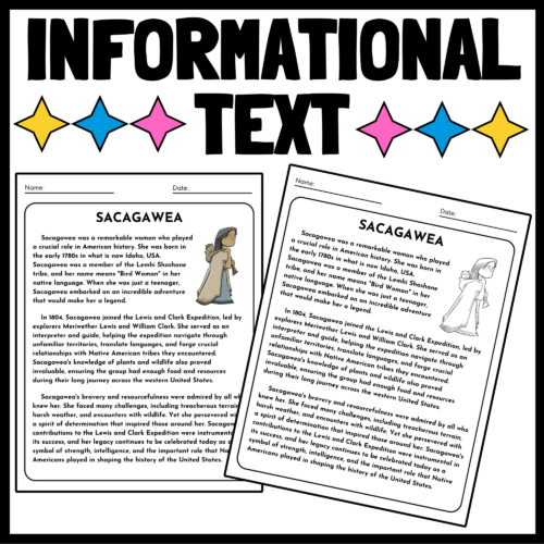 Sacagawea Reading Comprehension Passages and Questions | Native ...