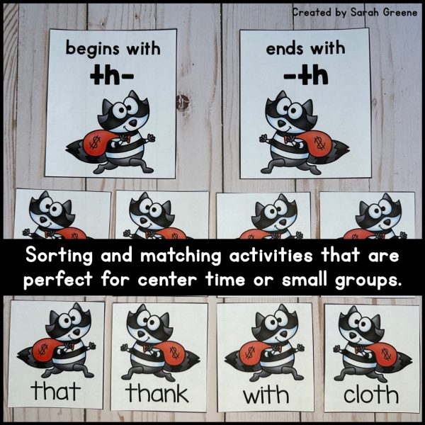 TH Digraph Worksheets, Centers & Games - Made By Teachers