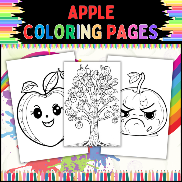 Apple Coloring Pages: Perfect for Homeschooling, Classrooms, and Rainy ...