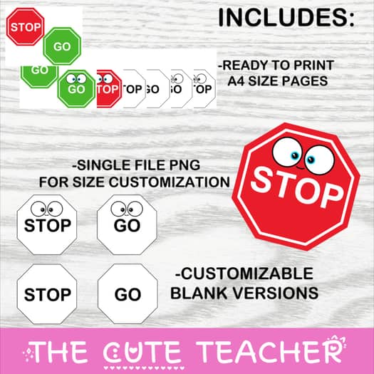 Stop & Go Bathroom Signs - Classroom Management Visual Poster Printable ...