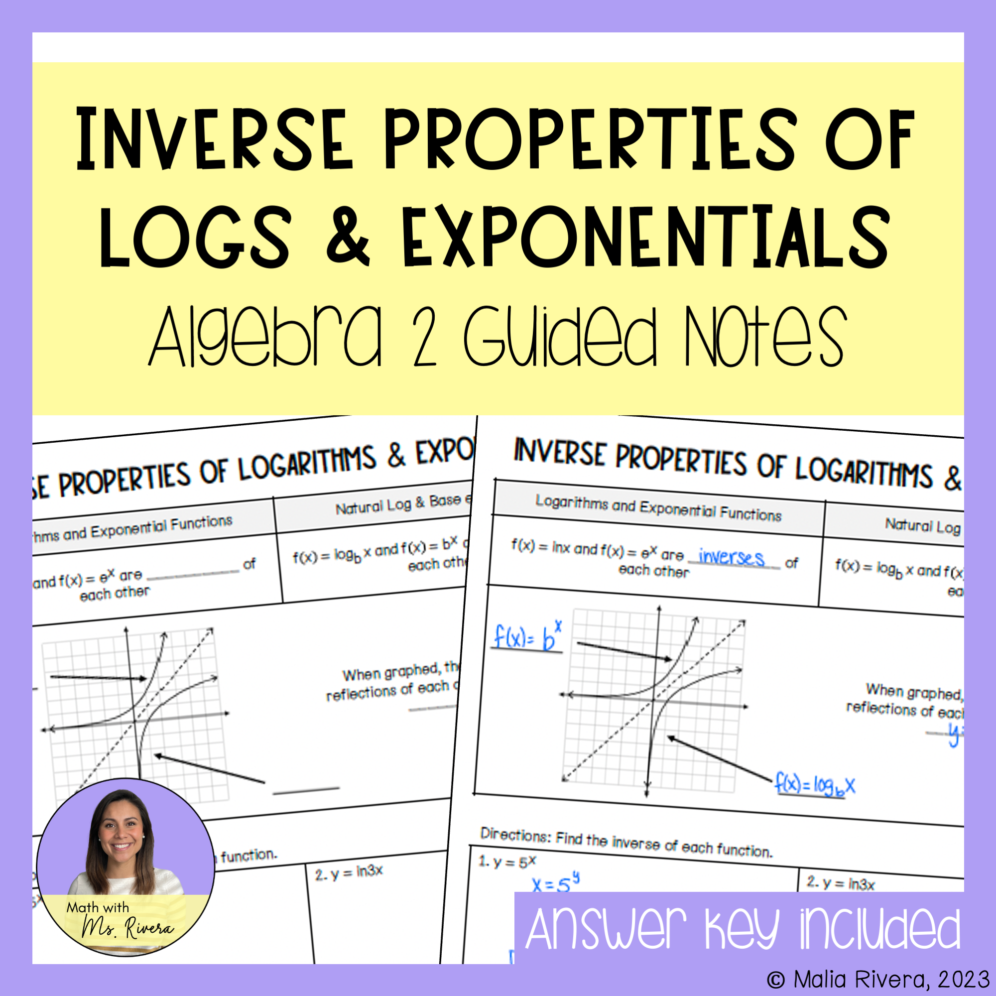 Rational Functions Guided Notes Bundle for Algebra 2 | Made By Teachers