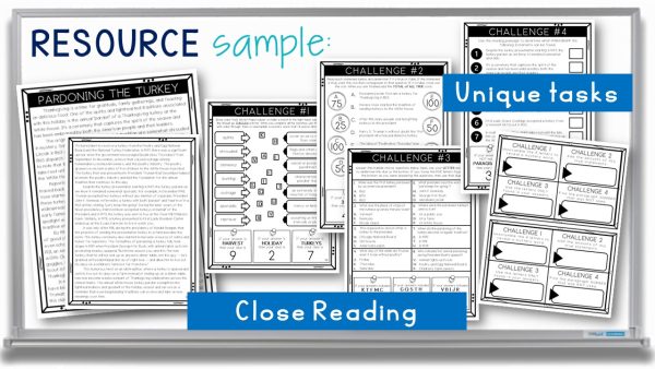 Thanksgiving Escape Room - Pardoning the Turkey Activity Close Reading ...