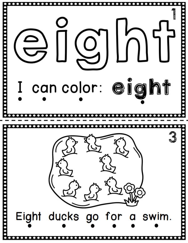 Sight Word Flip Book (Flipbook) - EIGHT | Made By Teachers