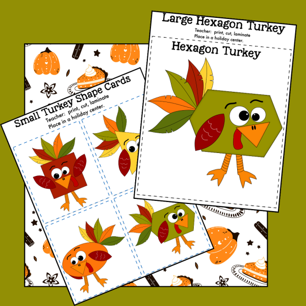 Thanksgiving Turkey Shapes Craft Activity - Made By Teachers