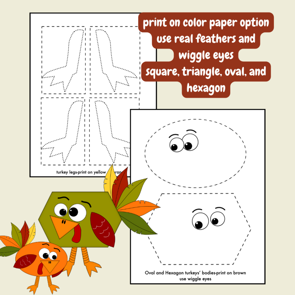 Thanksgiving Turkey Shapes Craft Activity | Made By Teachers