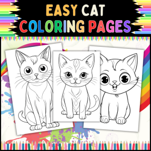 Easy Cat Coloring Pages: Fun and Free Coloring Pages for Kids of All ...