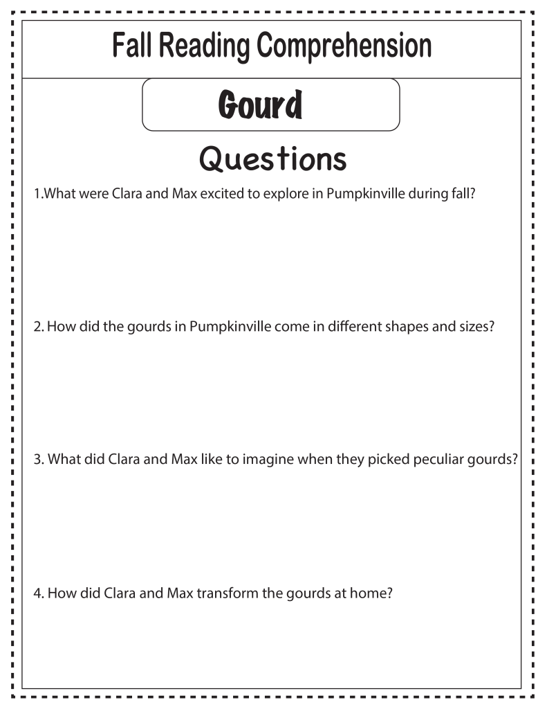 Fall Reading Comprehension Passages, Questions, and Quizzes - Autumn ...