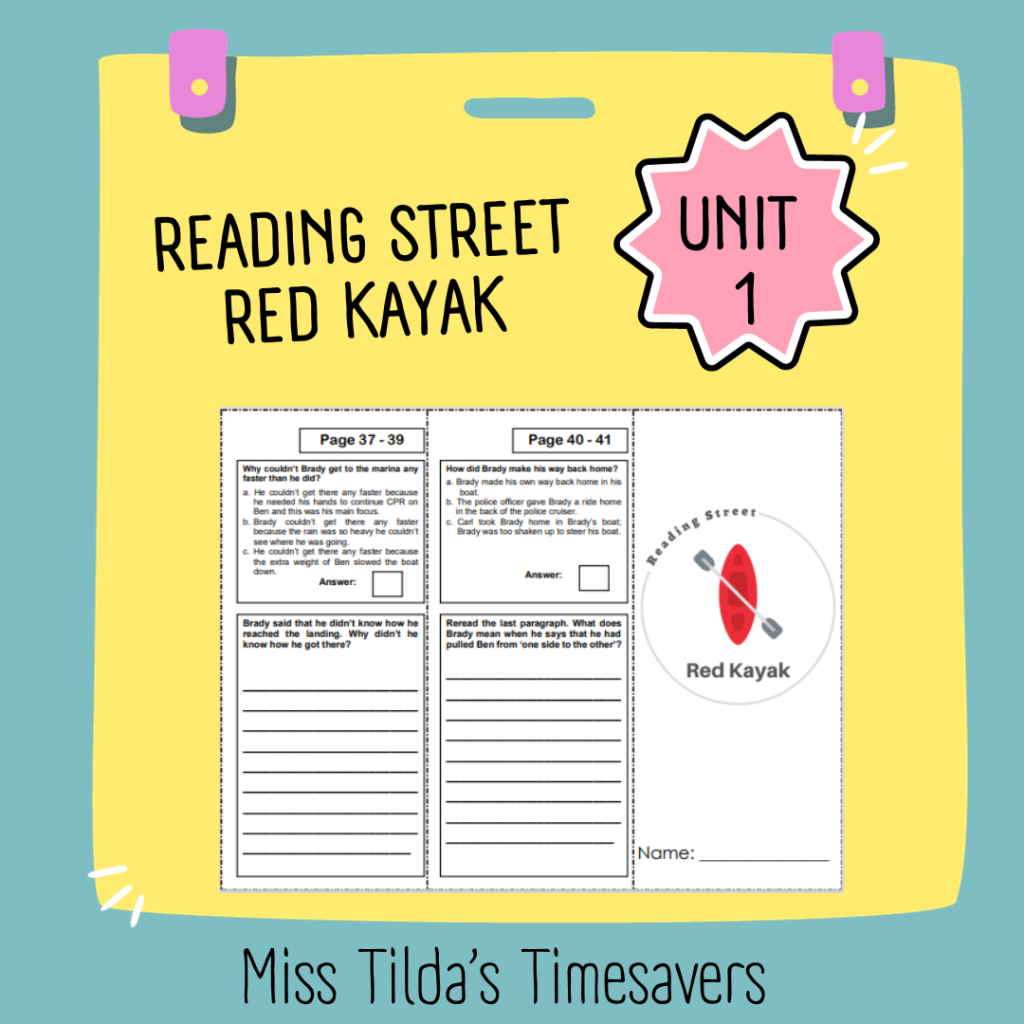 Red Kayak - 5th Grade Reading Street - Made By Teachers