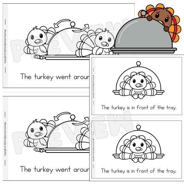 Turkey Prepositions Emergent Reader Reference Guide Turkey Emergent ...