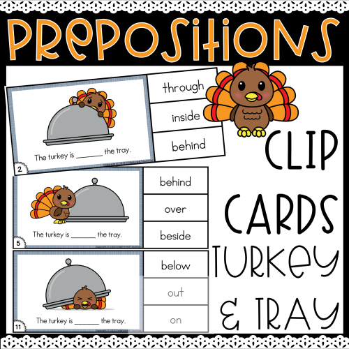 Turkey Prepositions BUNDLE Turkey Adapted Book, Clip Cards, Emergent ...