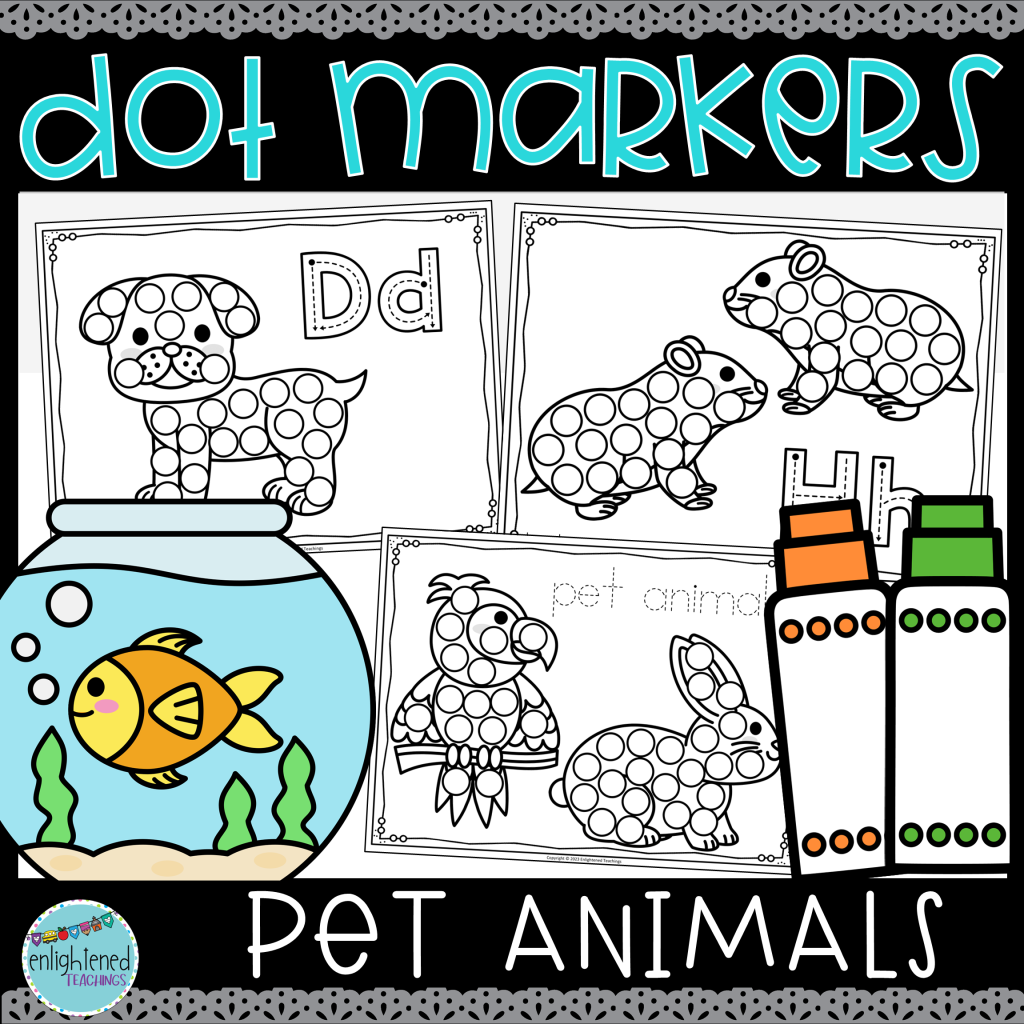 Pets Dab a Dot Painting Pets Dot Marker Painting Pets Dot It Pet Animal ...