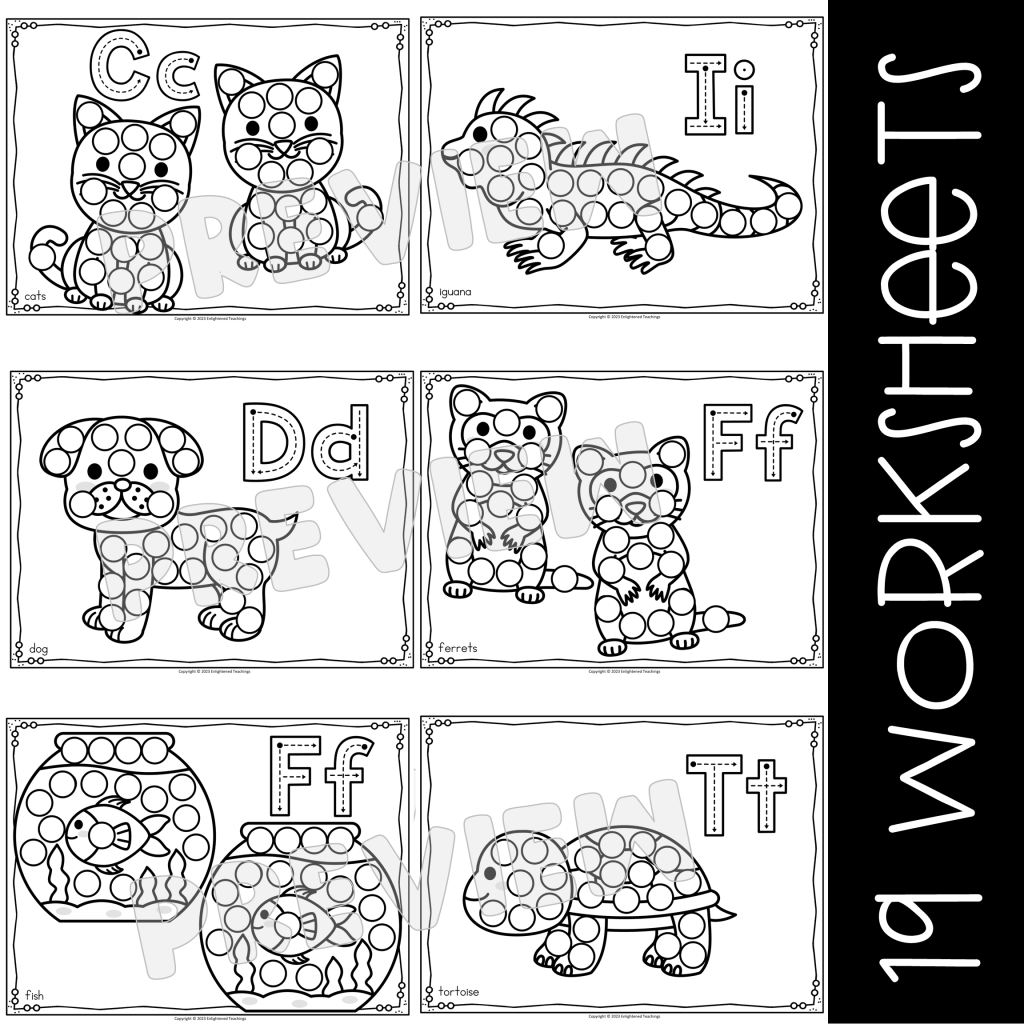 Pets Dab a Dot Painting Pets Dot Marker Painting Pets Dot It Pet Animal ...