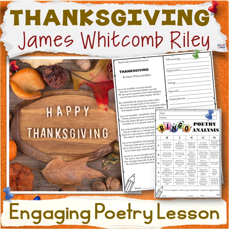 Thanksgiving by James Whitcomb Riley - Gratitude Reading Poem Lesson ...