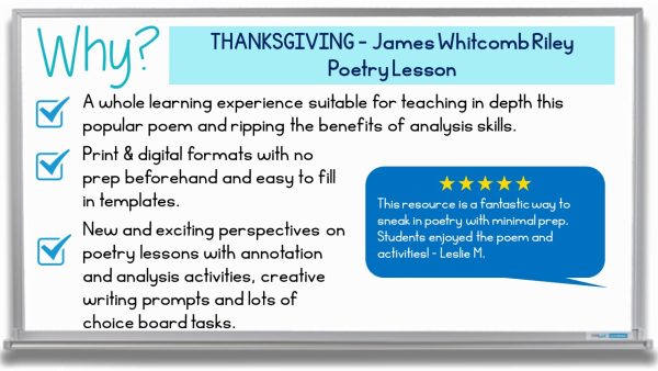 Thanksgiving by James Whitcomb Riley - Gratitude Reading Poem Lesson ...