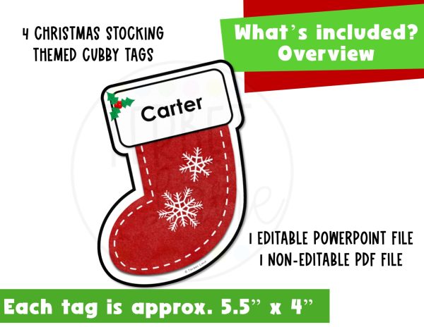 Editable Christmas Cubby Name Tags | Locker Labels - Made By Teachers