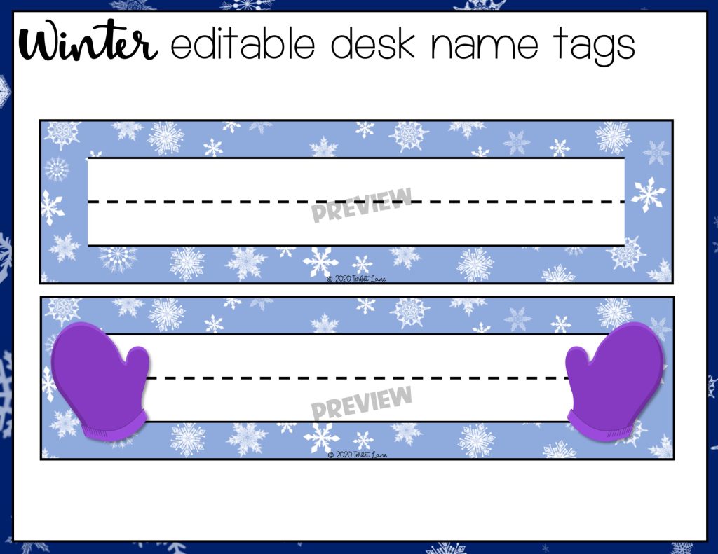 Four Seasons Editable Desk Name Tags - Made By Teachers