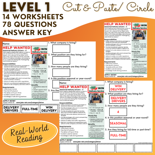 Black Friday Job Postings - Functional Reading - Vocational | Made By ...