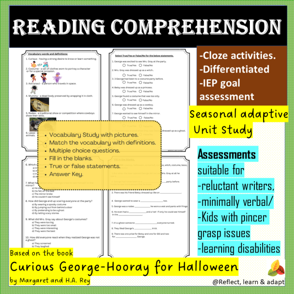 Reading Comprehension Adaptive Unit - Curious George Hooray for ...