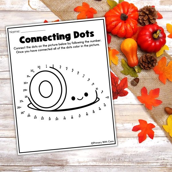 Thanksgiving Connecting Dots Worksheets | November Activity - Made By ...