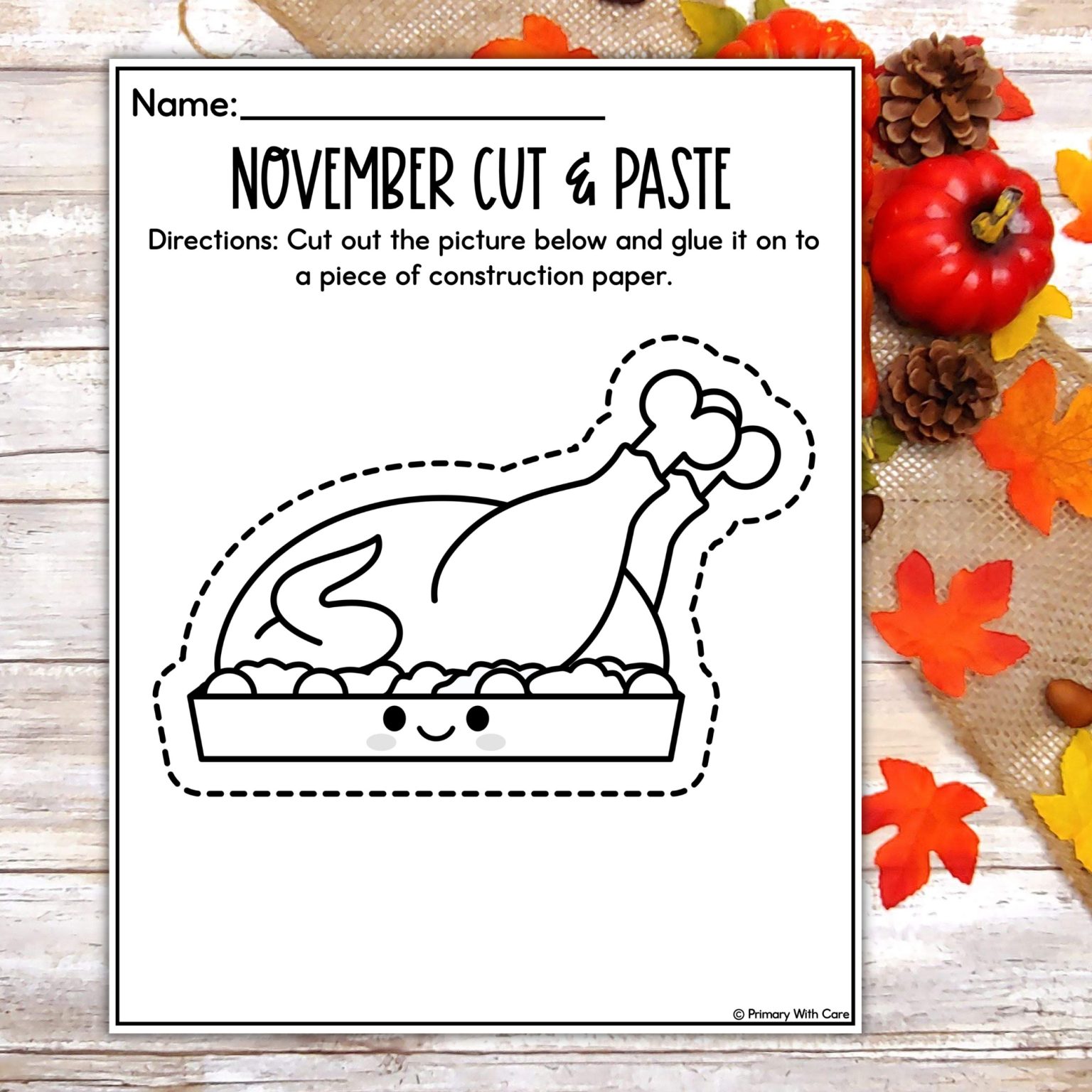 Scissors and Glue Guided Discovery | November Cut and Paste Practice ...