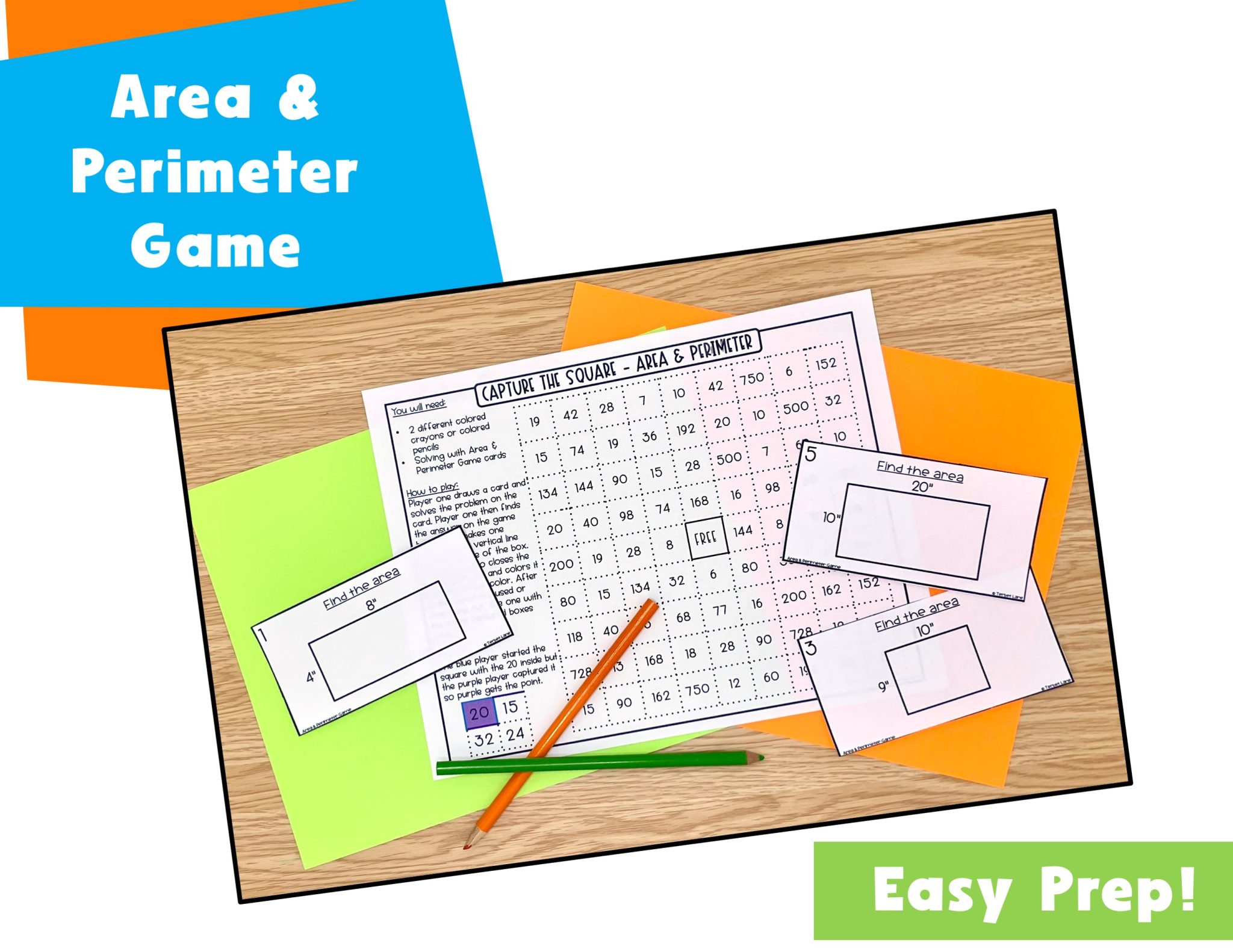Area and Perimeter Game - Made By Teachers