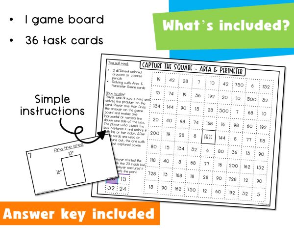 Area and Perimeter Game - Made By Teachers