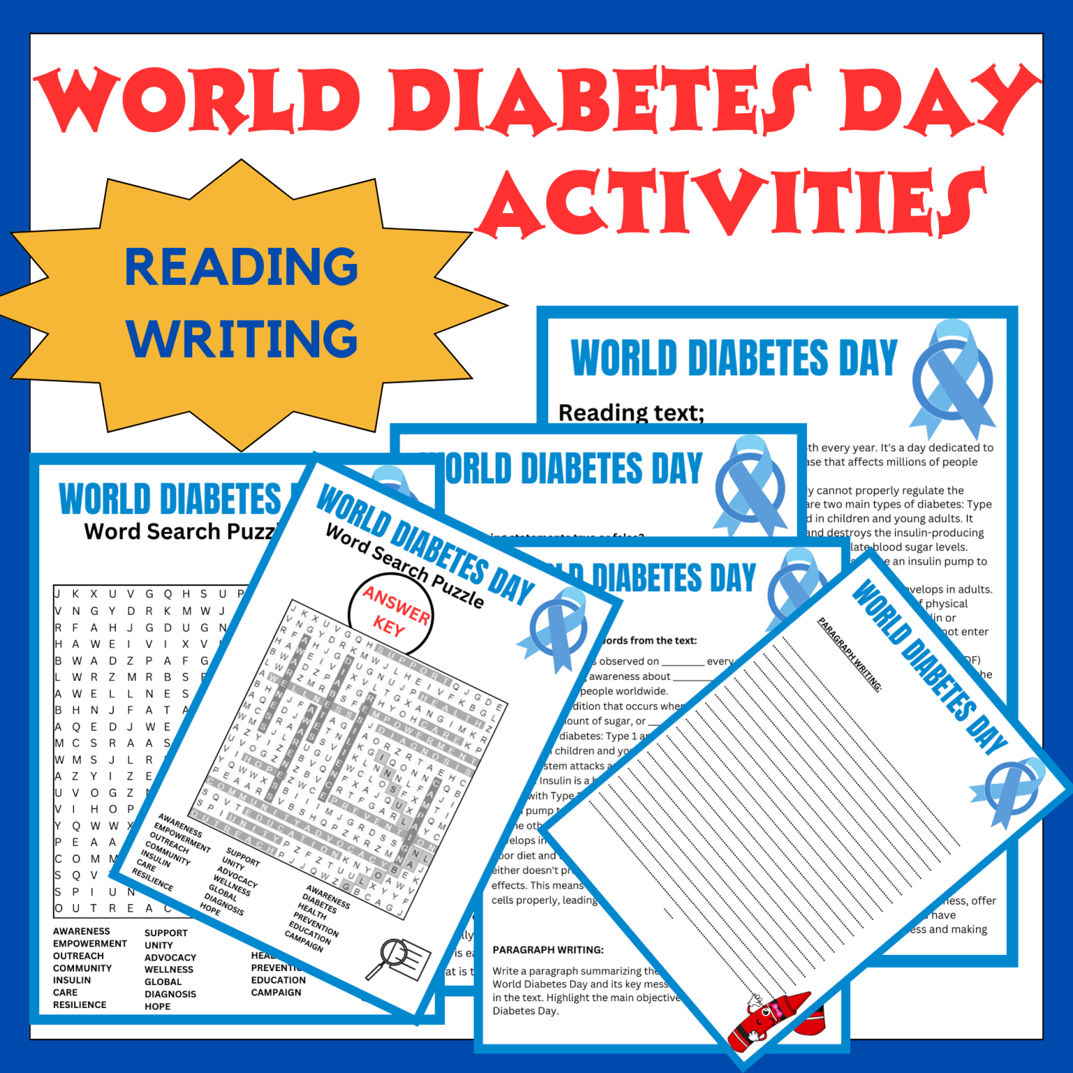 World Diabetes Day Reading Comprehension | Engaging Passages ...