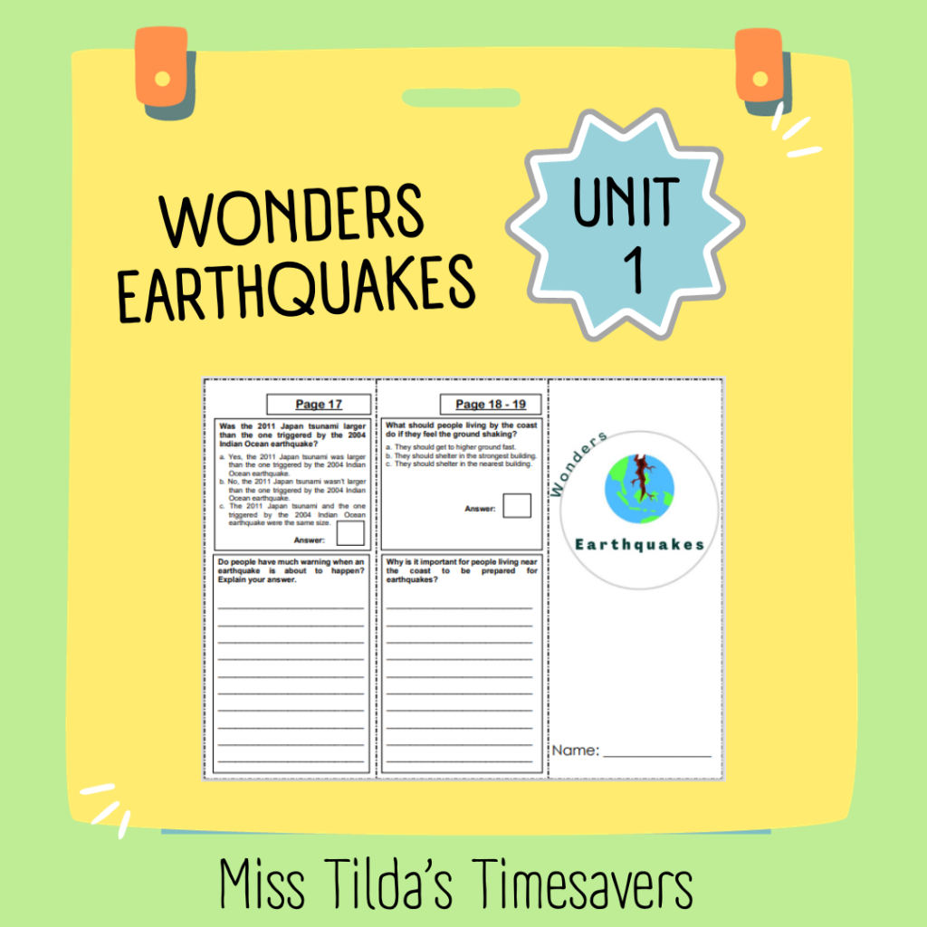 Earthquakes - Grade 4 Wonders - Made By Teachers