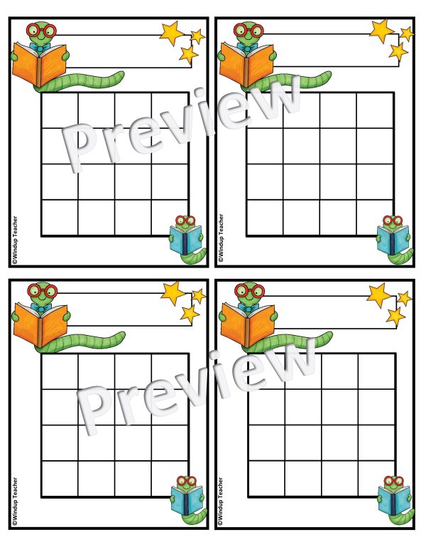 Bookworm Sticker Charts Printable Reading Incentive Reward ...