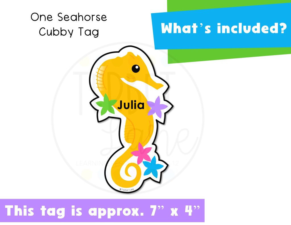 Editable Ocean Themed Cubby Tags - Made By Teachers