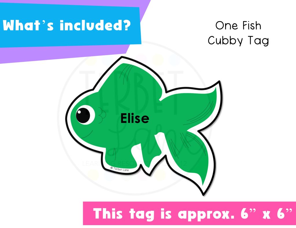Editable Ocean Themed Cubby Tags - Made By Teachers
