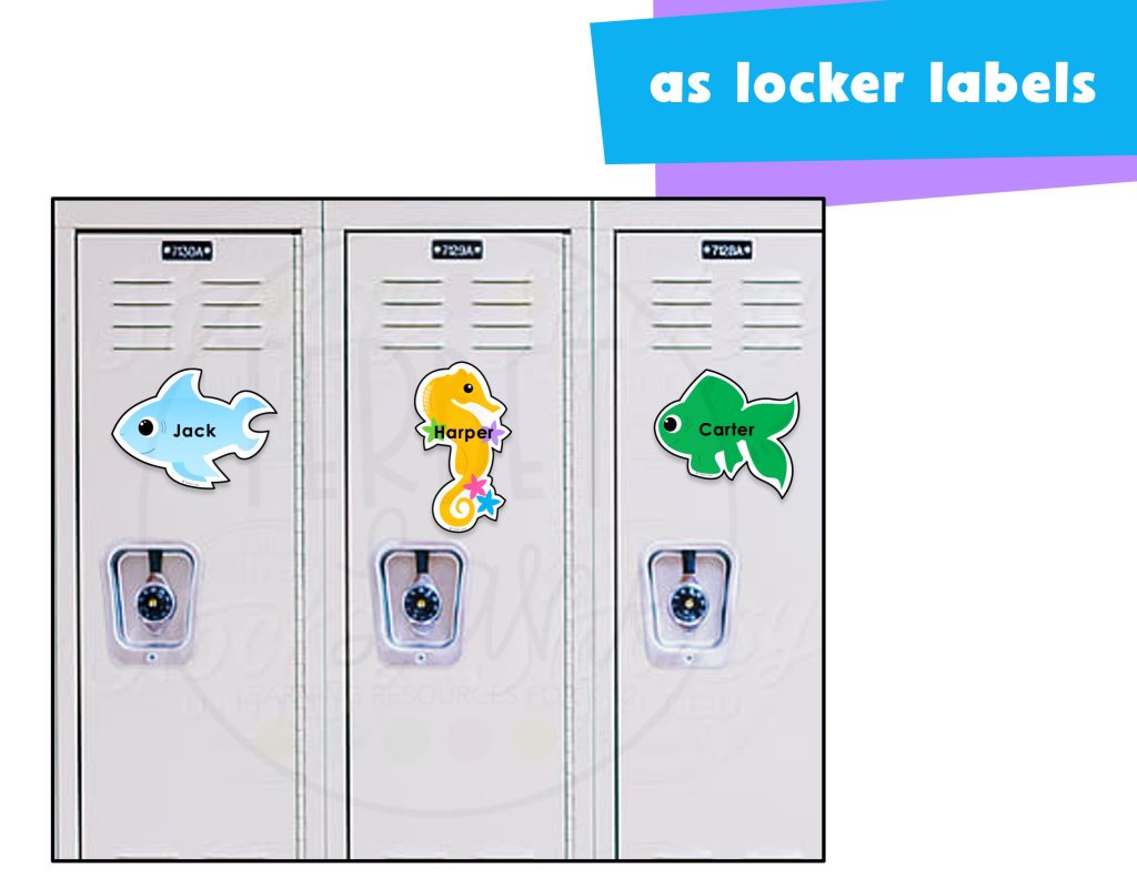 Editable Ocean Themed Cubby Tags - Made By Teachers