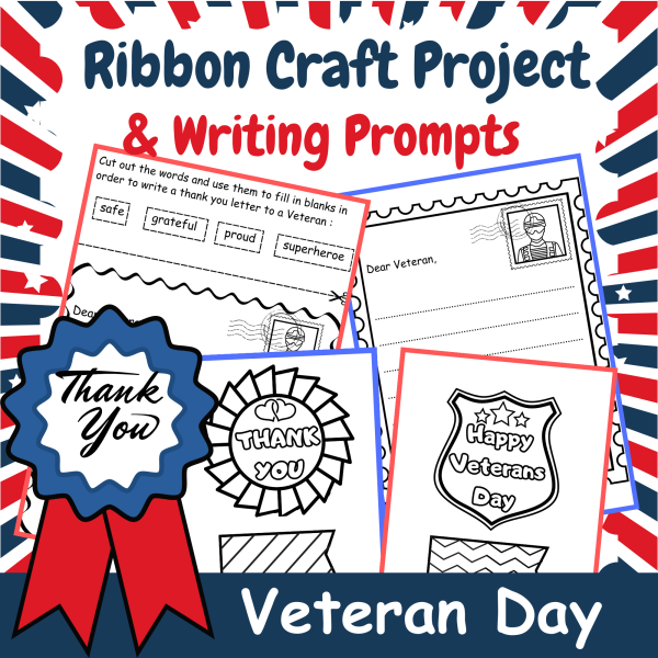Veterans Day Activities, Veterans Day Ribbon Craft Project and Thank ...