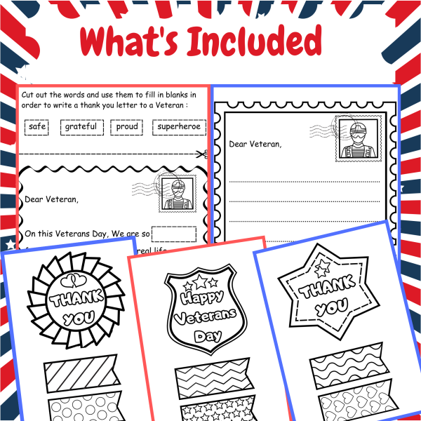 Veterans Day Activities, Veterans Day Ribbon Craft Project and Thank ...