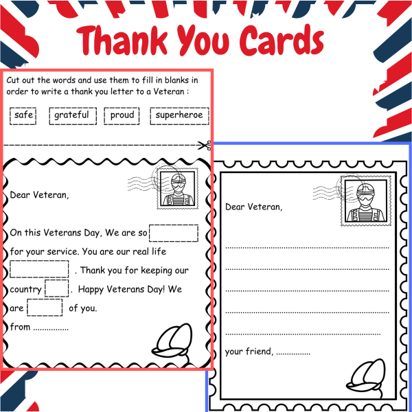 Veterans Day Activities, Veterans Day Ribbon Craft Project and Thank ...
