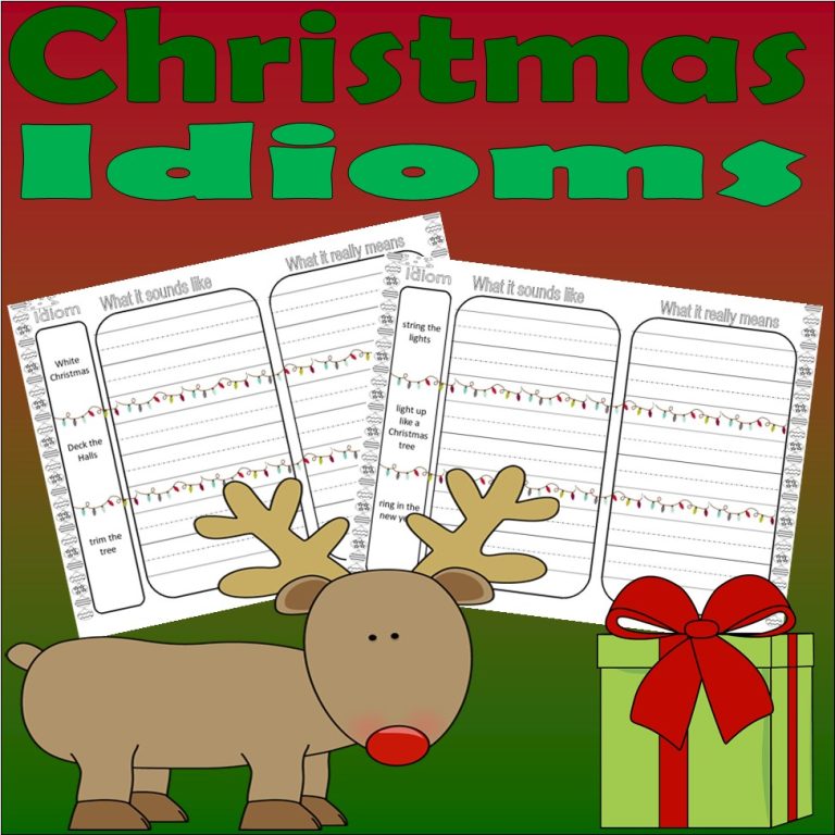 Christmas Idioms Activities Worksheets NO PREP Speech Language Therapy ...