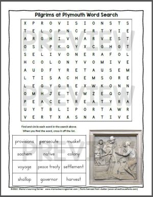 Pilgrims at Plymouth Thanksgiving Worksheets - Made By Teachers