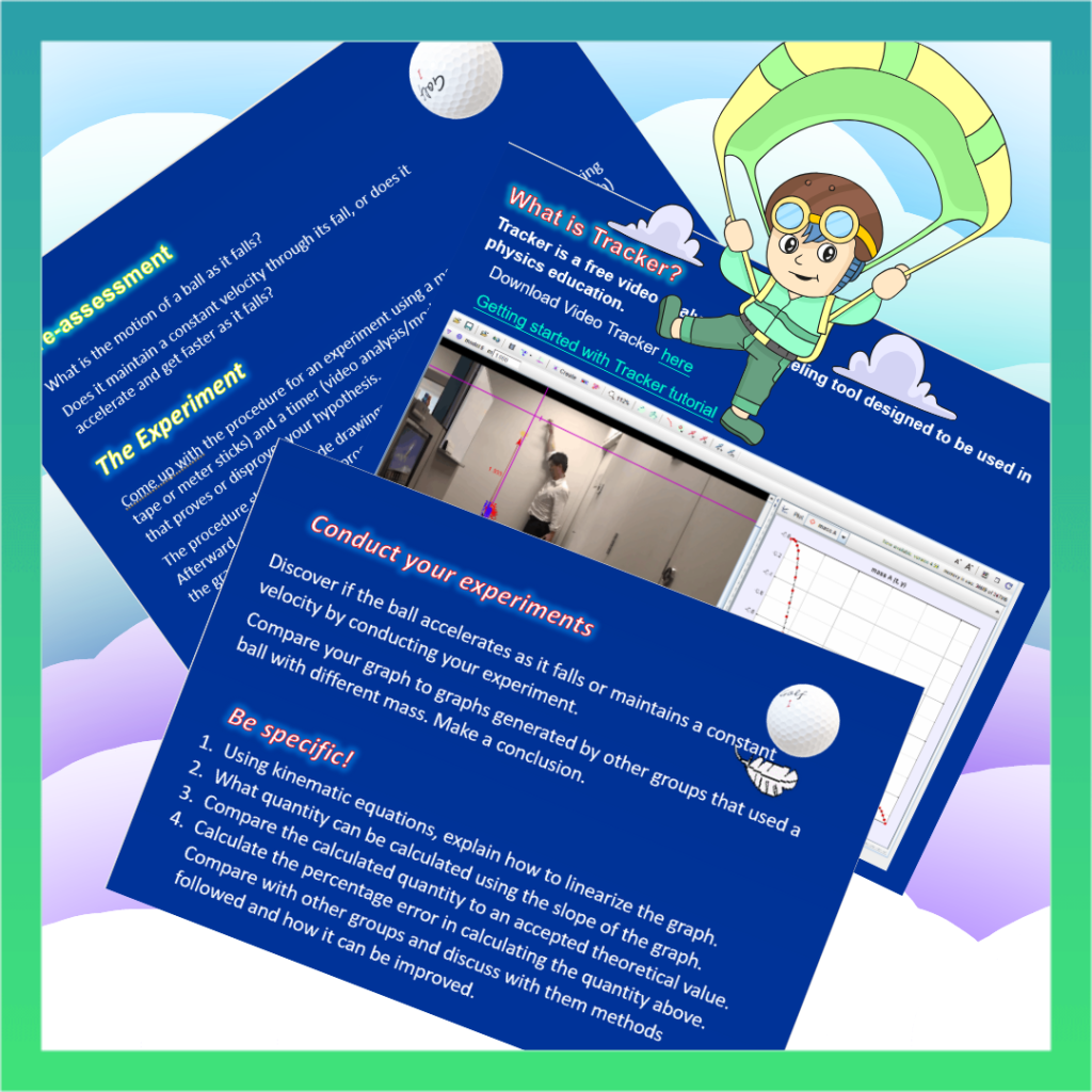 1D Kinematics: Free Fall Guided Inquiry Lab sheet | Made By Teachers