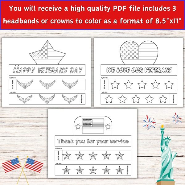 Veterans Day Crafts, Veterans Day Crown/Headbands, Veterans Day Hat ...