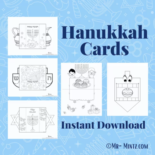 Hanukkah Printable Cards | Hanukkah Activity | Made By Teachers