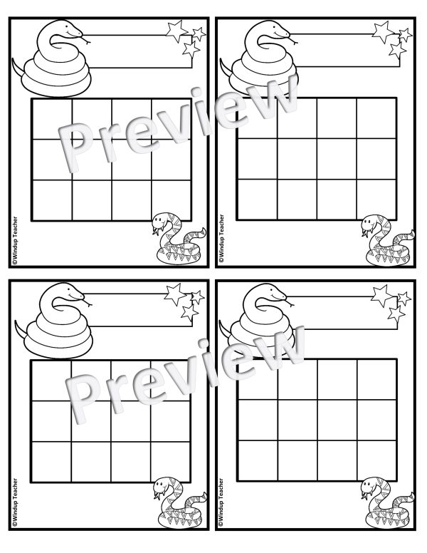 Snake Sticker Charts Printable Reading Incentive Reward Reproducibles ...