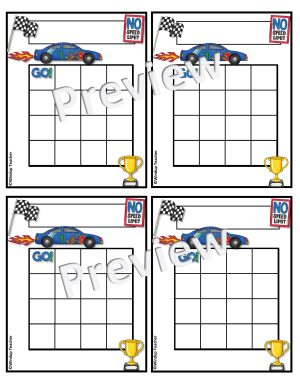 Race Car Sticker Charts Printable Incentive Reward Reproducibles | Made ...