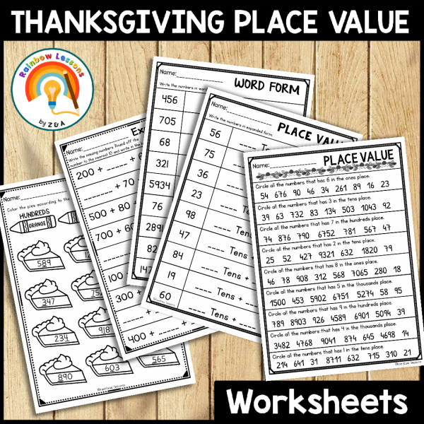 Thanksgiving Math Craftivity | Thanksgiving Place Value | Turkey Place ...