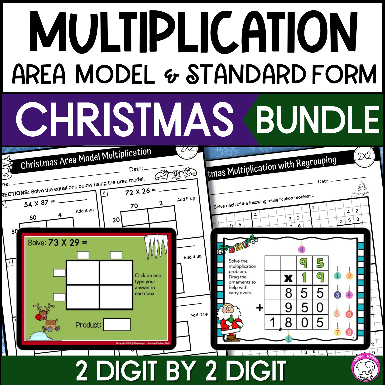Long Division 2 Digit by 1 Digit No Remainders Google Slides and ...