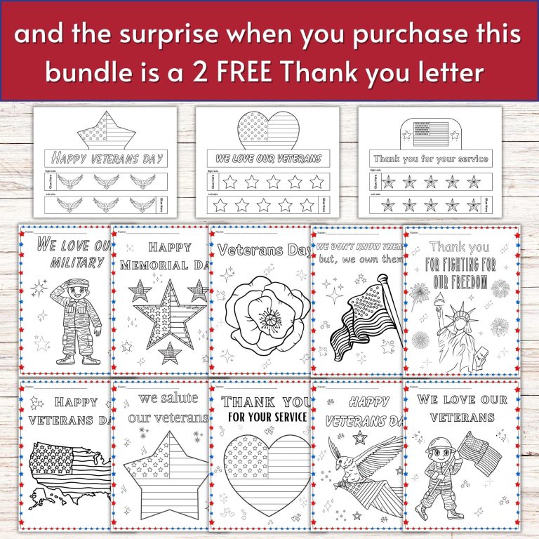 Bundle: Veterans Day Bulletin Board Kit, Patriotic Coloring Pages ...